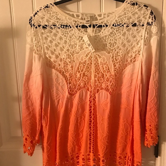 Cato | Tops | Peach Coral Colored Blouse | Poshmark